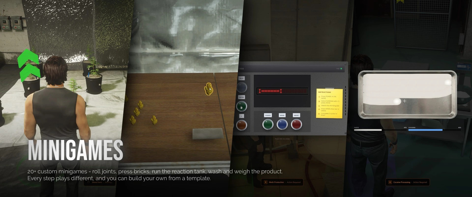 Drugs Creator w/ Recipe Editor, 20+ Minigames & Addiction System ...