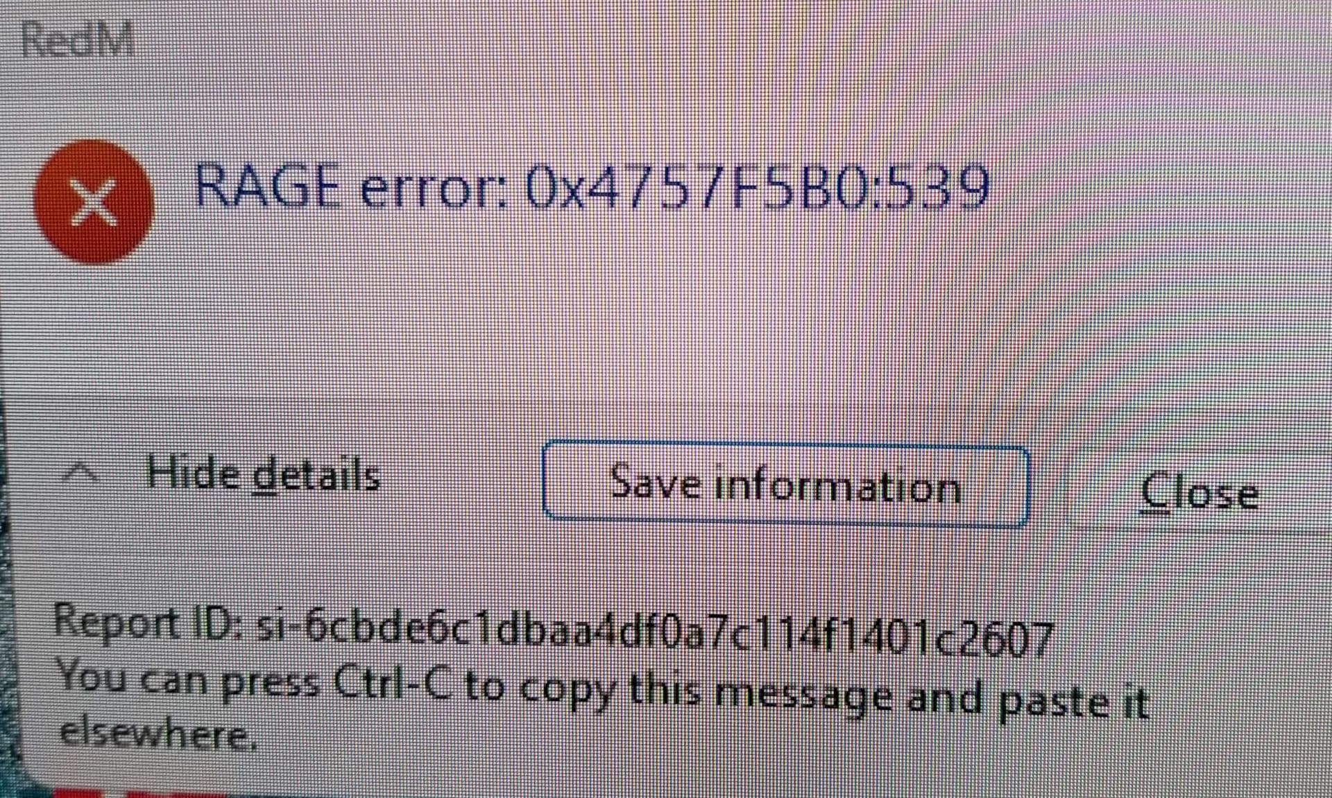 rage error 0x4757f5b0:539 crashes as well as slight lag/stutters in ...
