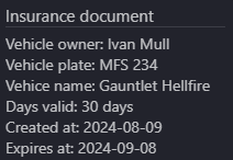 [ESX/QB] - Registration/Insurance/Inspection - FiveM Releases - Cfx.re ...