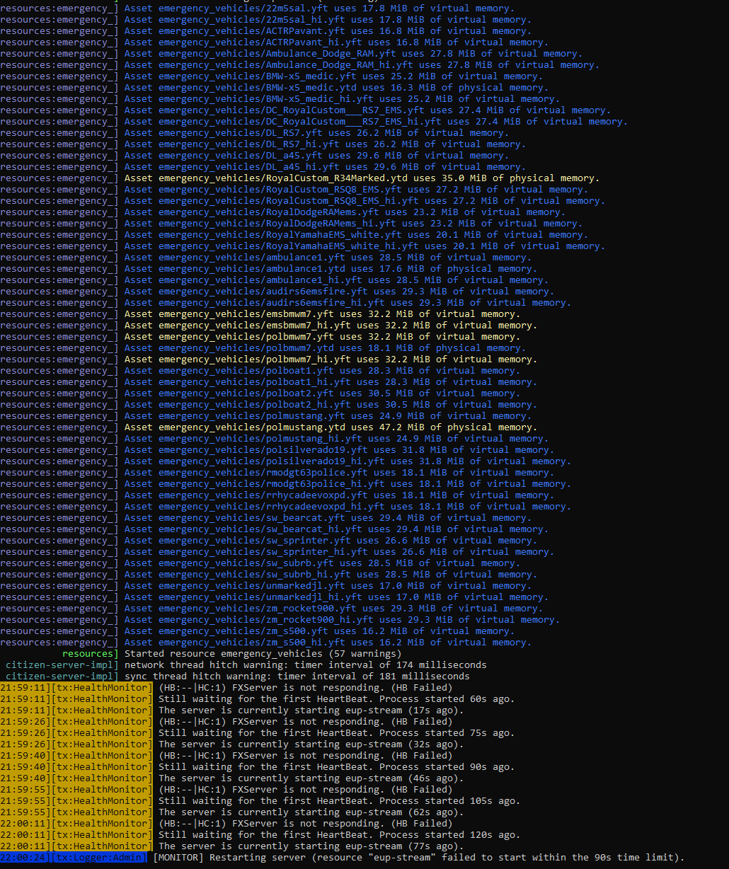 EUP Crashing - Discussion - Cfx.re Community
