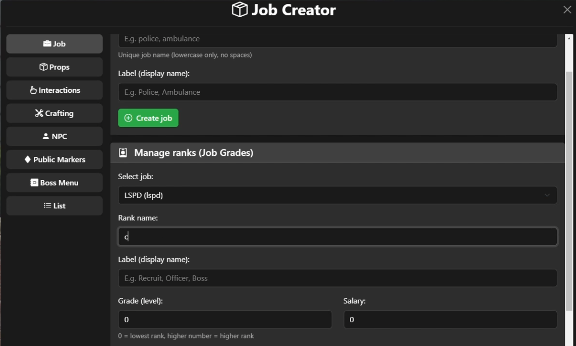 [Paid] Job Creator EN/CZ ESX (ESX Legacy Job/Location Creator) - FiveM ...