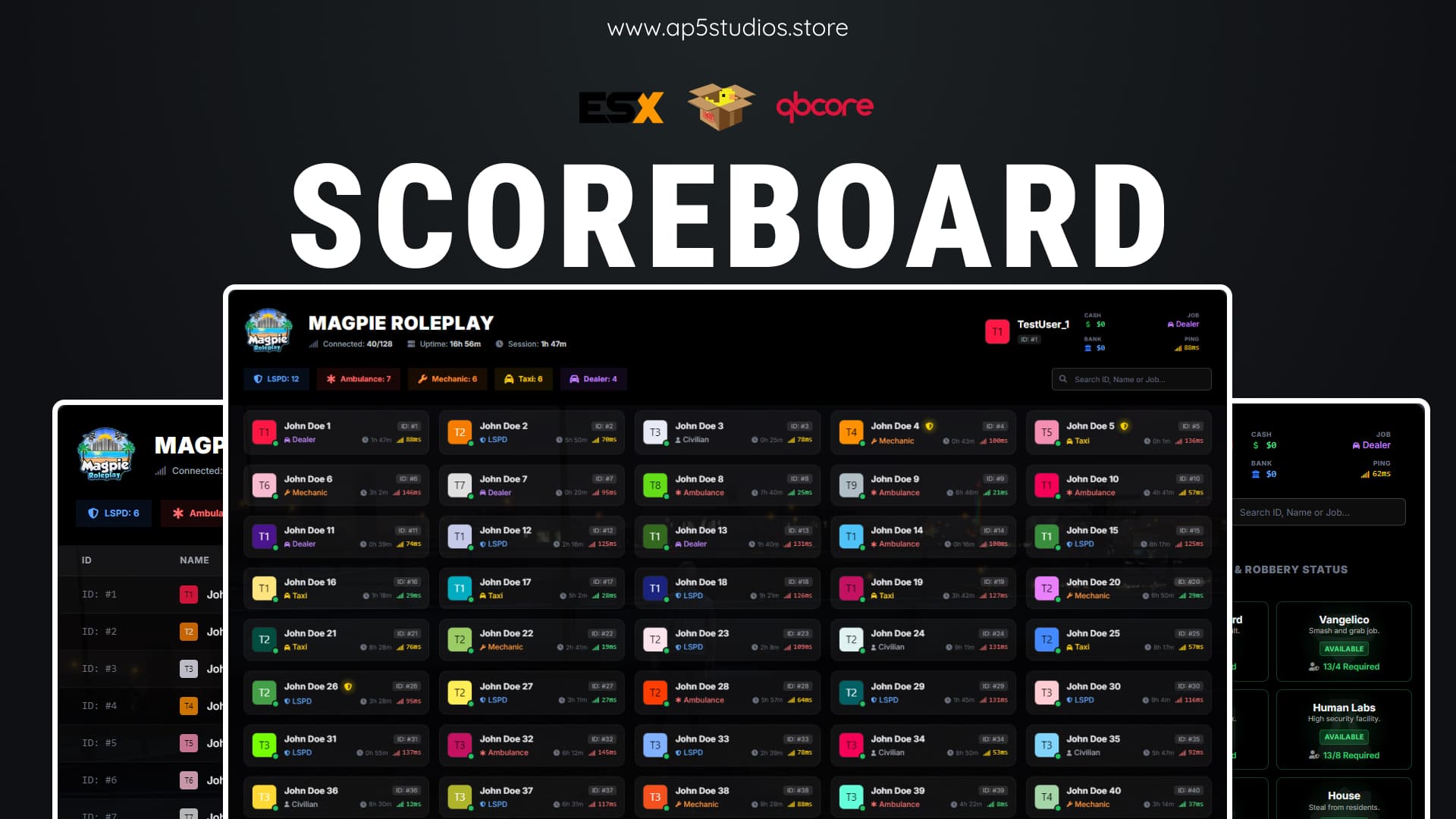 Ultimate Scoreboard | [QBCore / ESX / QBOX] - FiveM Releases - Cfx.re ...
