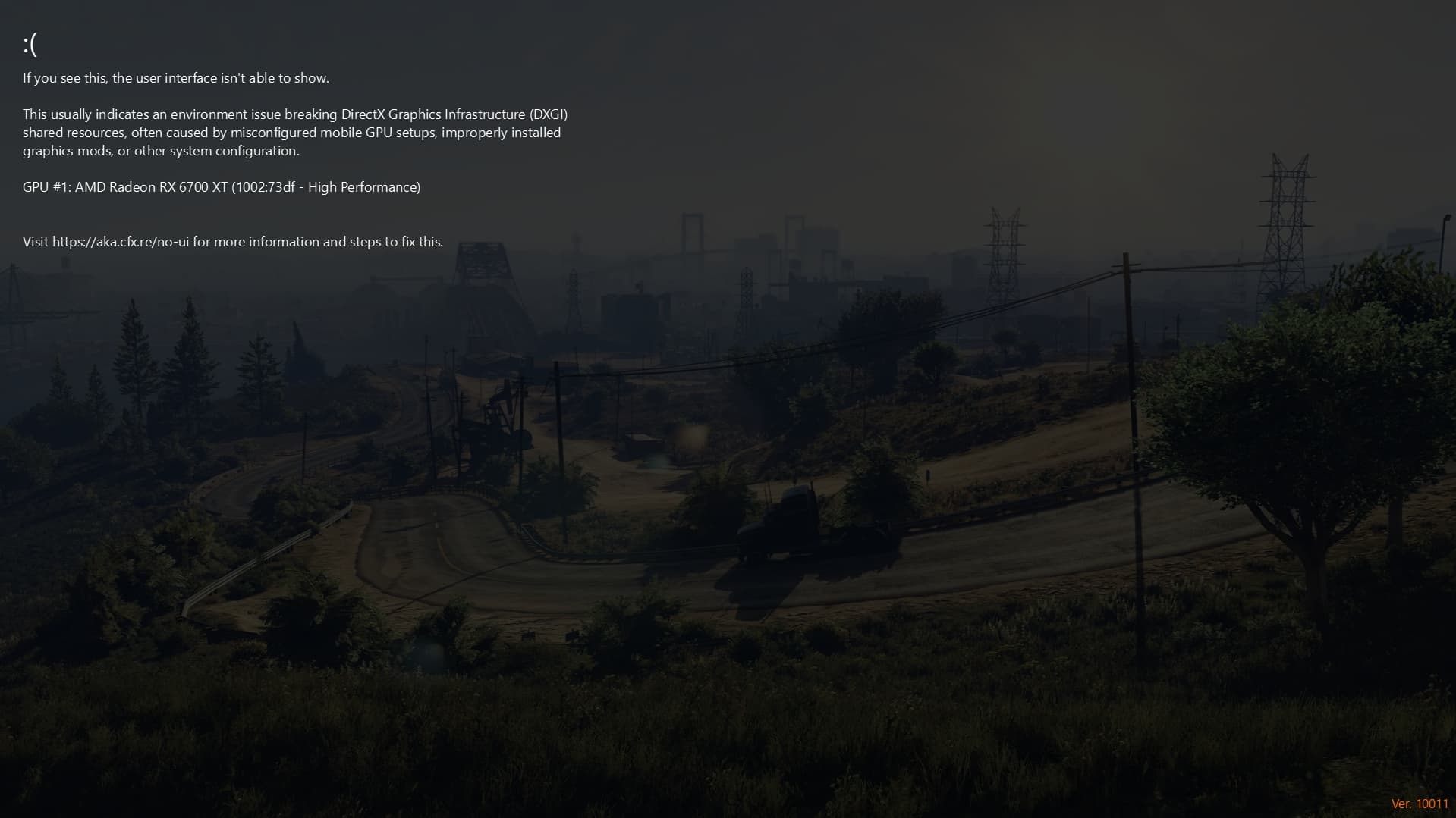DirectX Graphics Infrastructure (DXGI) Issue - FiveM Client Support - Cfx.re Community