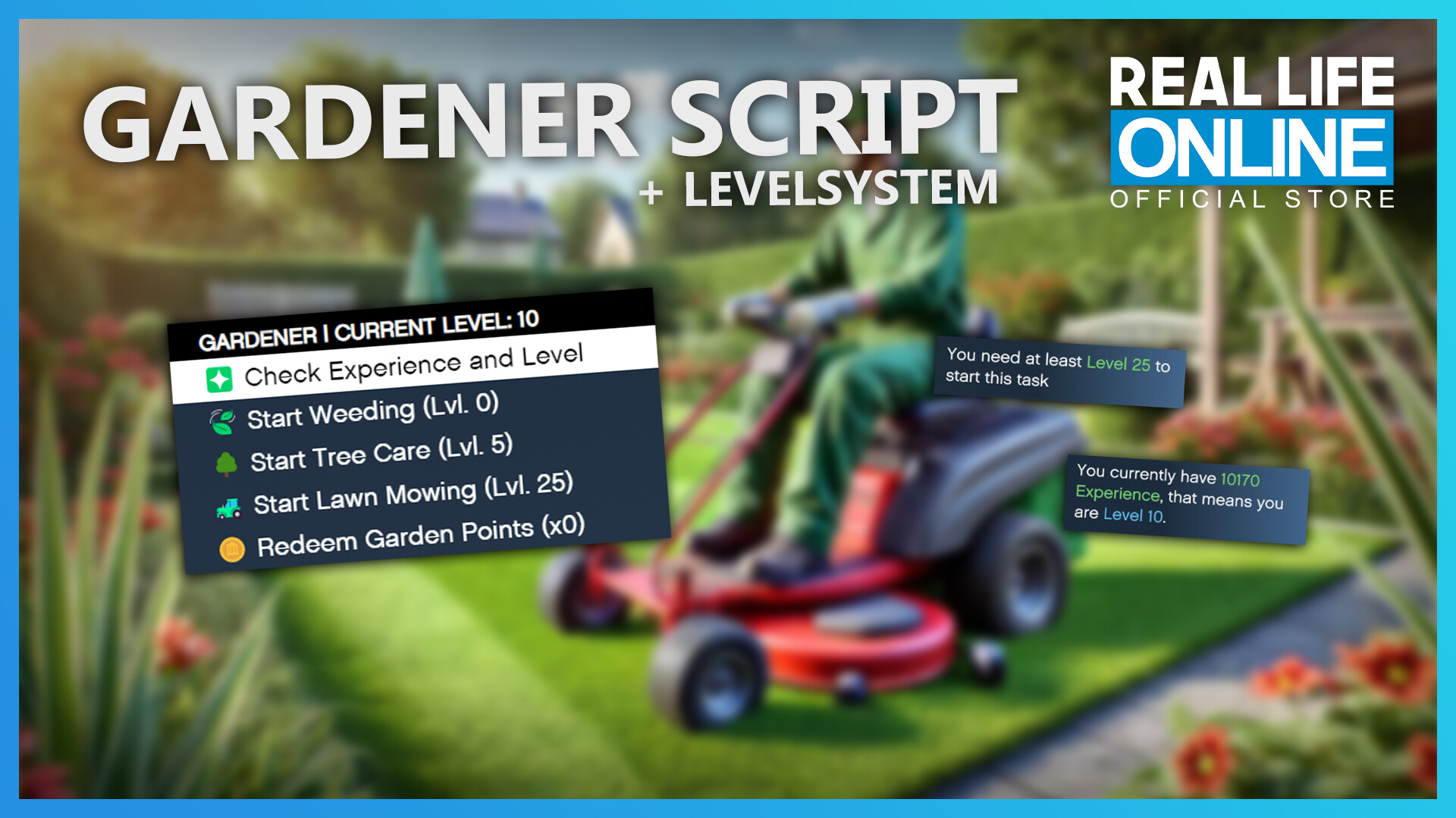 [ESX] [FREE] Gardener Minijob with Level System - FiveM Releases - Cfx ...