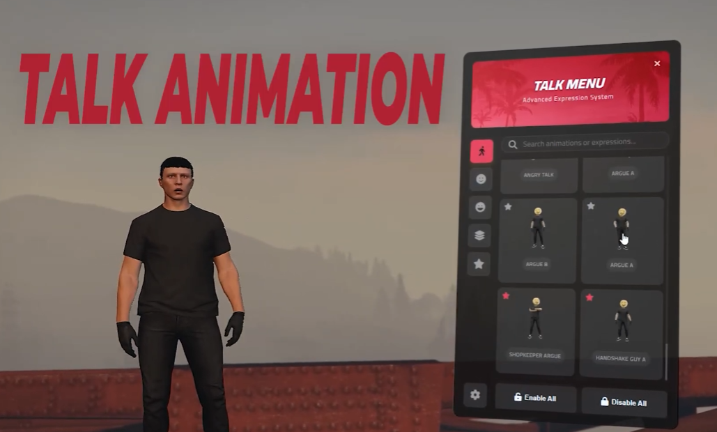 Mi TalkAnim Menu | Animations, Expressions, Emojis - FiveM Releases ...
