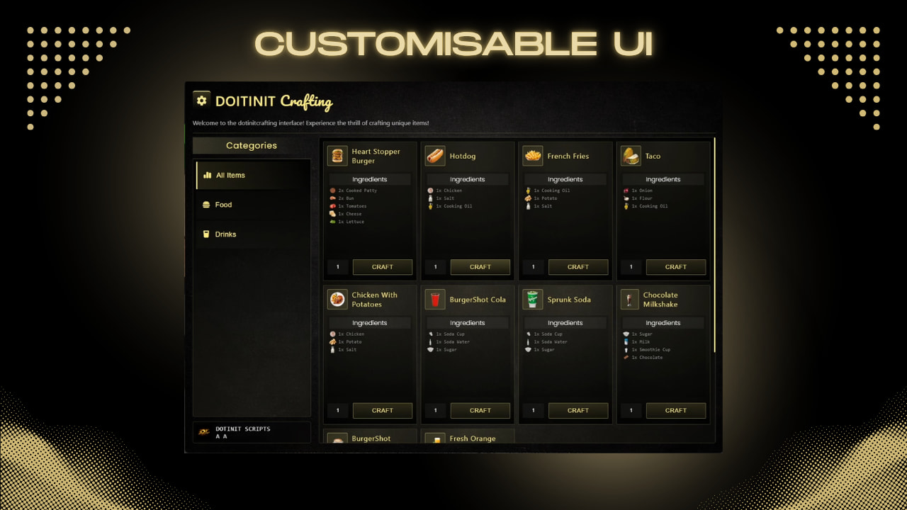 DOTINIT CRAFTING | QBCORE / QBOX / ESX - FiveM Releases - Cfx.re Community