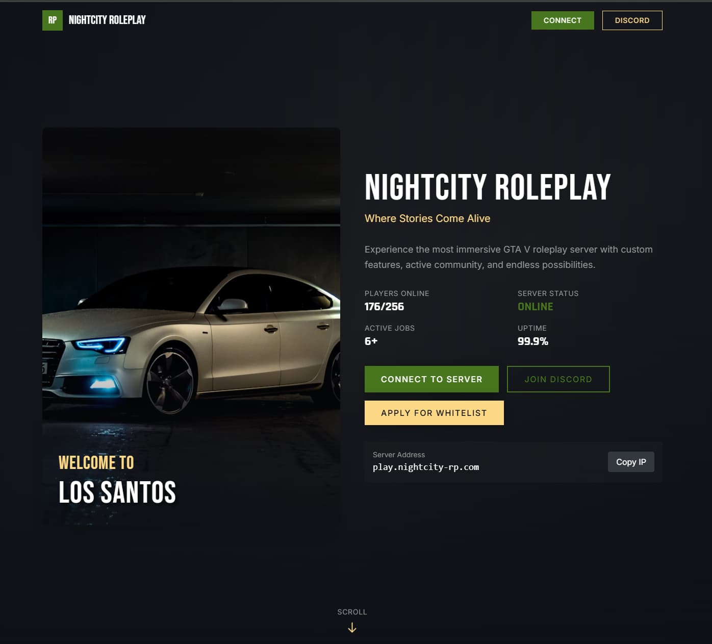 Modern & Clean FiveM Website Template - FiveM Releases - Cfx.re Community