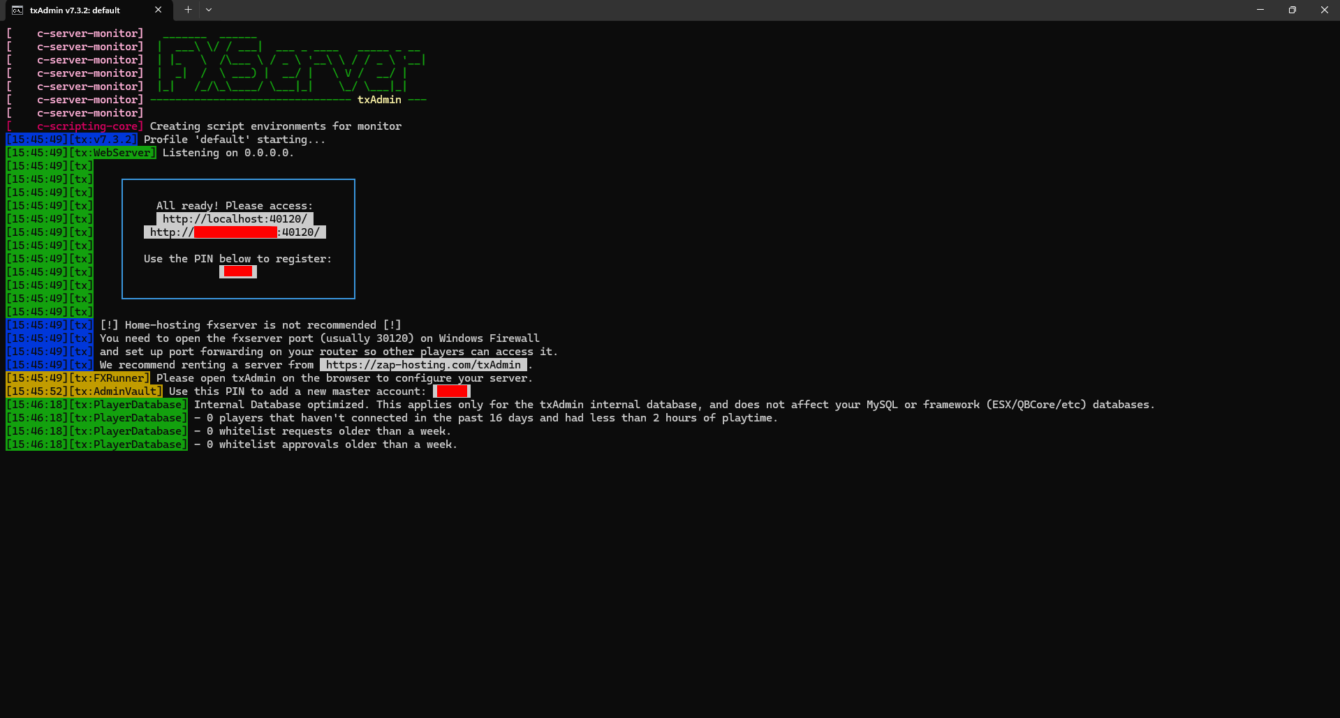 txAdmin Console Panel infinitely loads and fxServer will not start - Server Discussion - Cfx.re ...