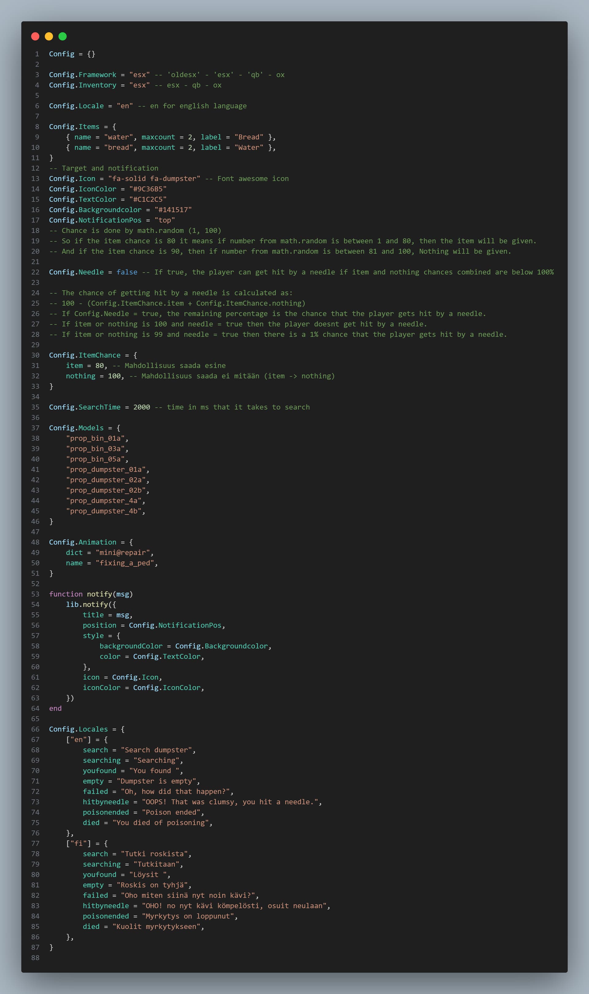 Tuomass-Dumspter-diving [ESX, QB, OX] - FiveM Releases - Cfx.re Community