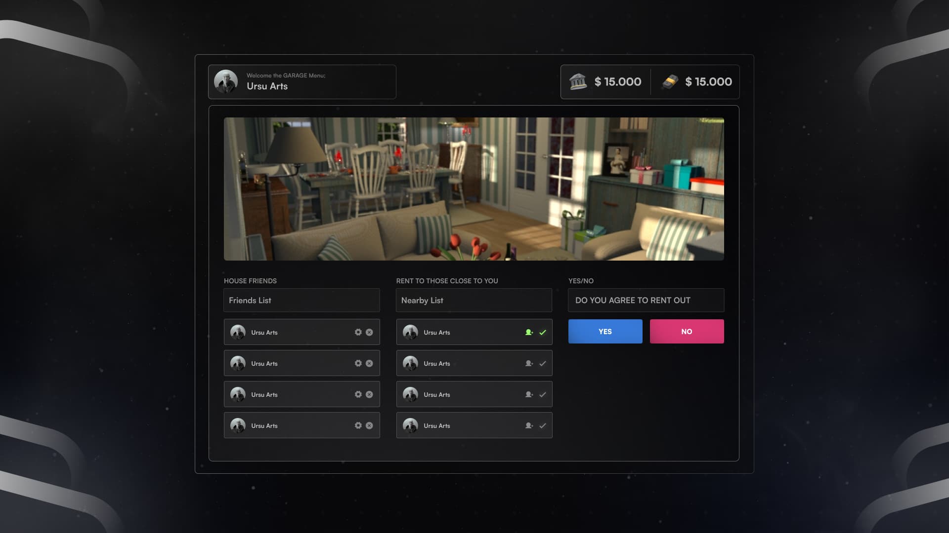 [FREE] Advanced house system (Metadata, garage, friends system etc ...