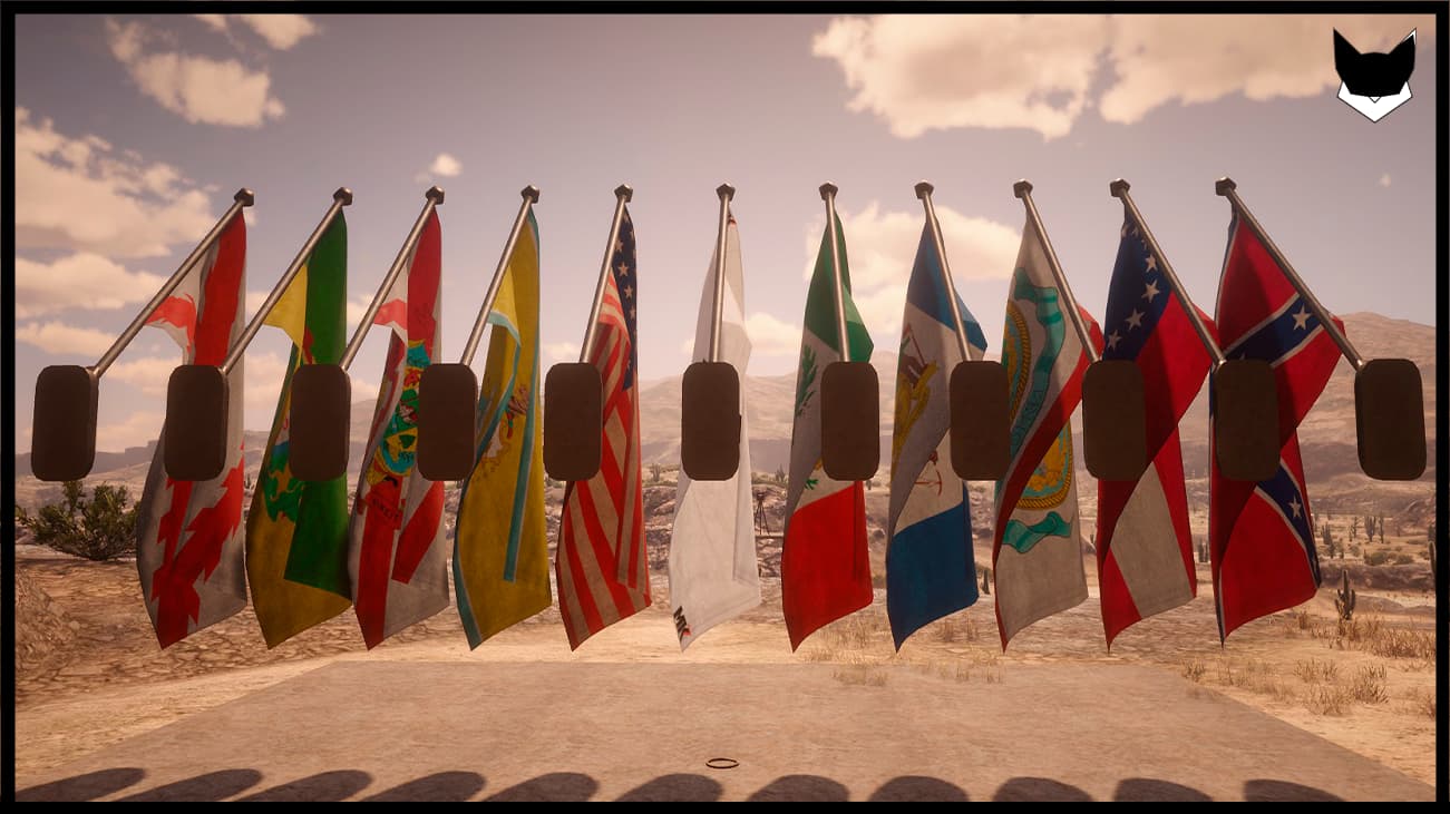 [PROPS] FACADE FLAGS & extra OFFICE FLAGS - RedM Releases - Cfx.re Community
