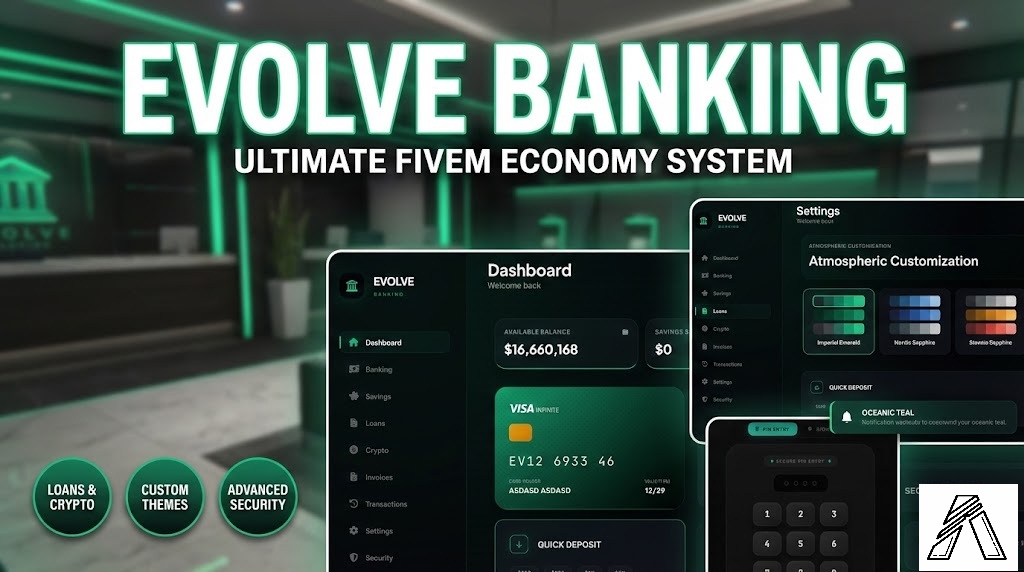 Evolve Banking | Advanced UI, Crypto, Loans, Universal IBAN | [ESX / QB ...