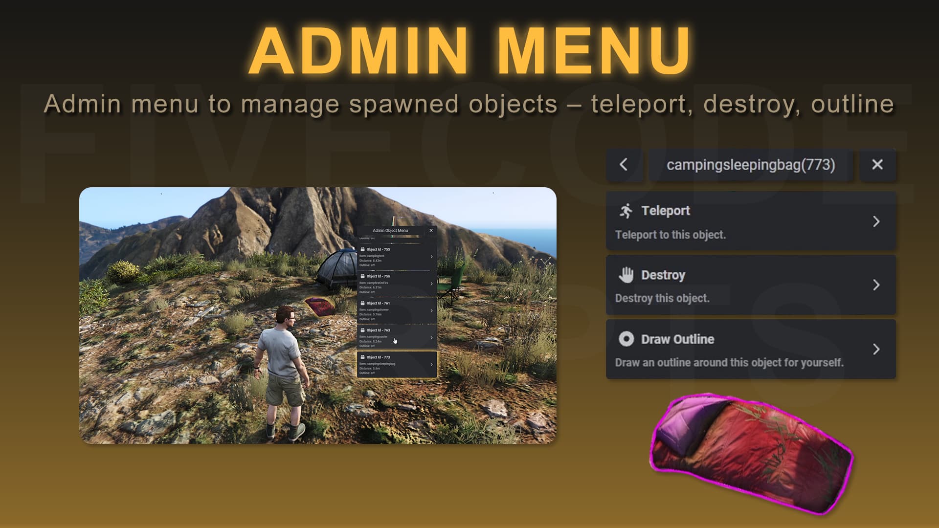 [PAID][ESX/QB/QBOX] Camping Script - FiveM Search