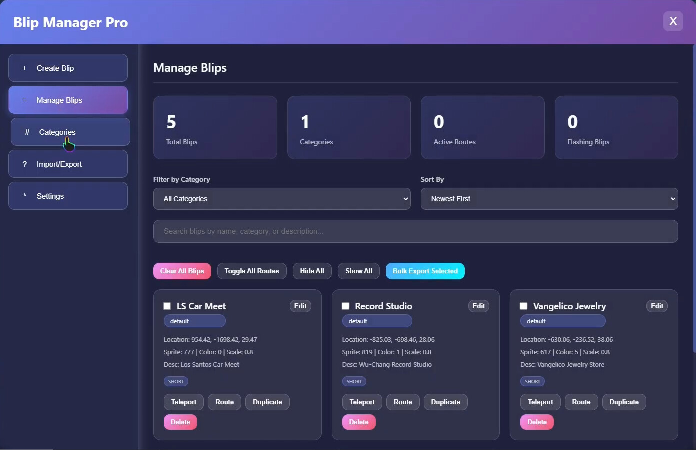 Kray Scripts - Blip Manager Pro - FiveM Releases - Cfx.re Community