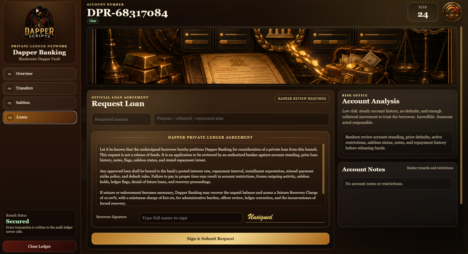 [PAID] Dapper Banking - Advanced RedM Banking System [VORP] - RedM ...