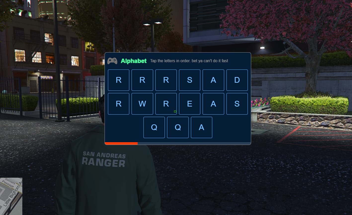 [FREE][Standalone] Inspired alphabet typing minigame - FiveM Releases - Cfx.re Community