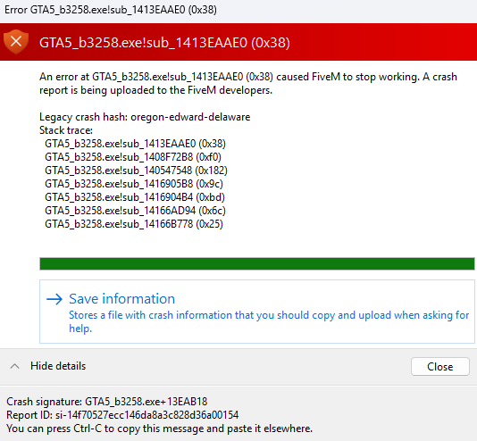 FiveM Crash - FiveM Client Support - Cfx.re Community