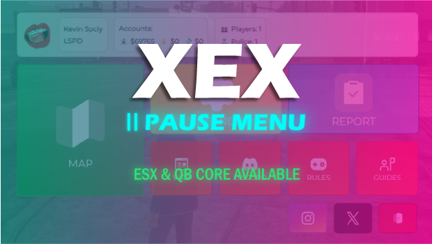 XeX PauseMenu with Report System, Links, Map, Settings - Releases - Cfx.re Community