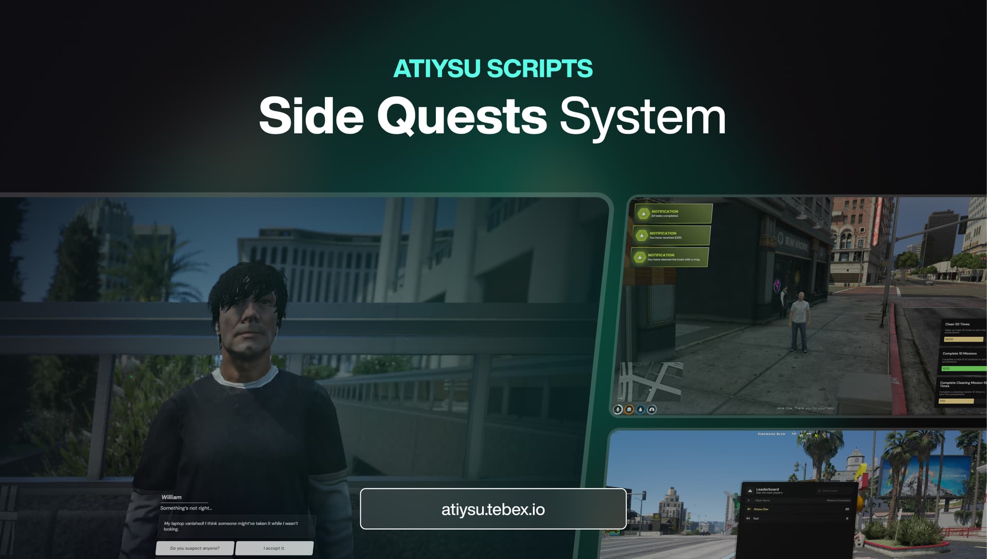 Advanced Side Quests System | Unlimited Possibilities - FiveM Releases ...