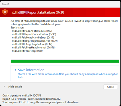 ntdll.dll!Rtl Report Fatal Failure (0x9) - FiveM Client Support - Cfx.re Community