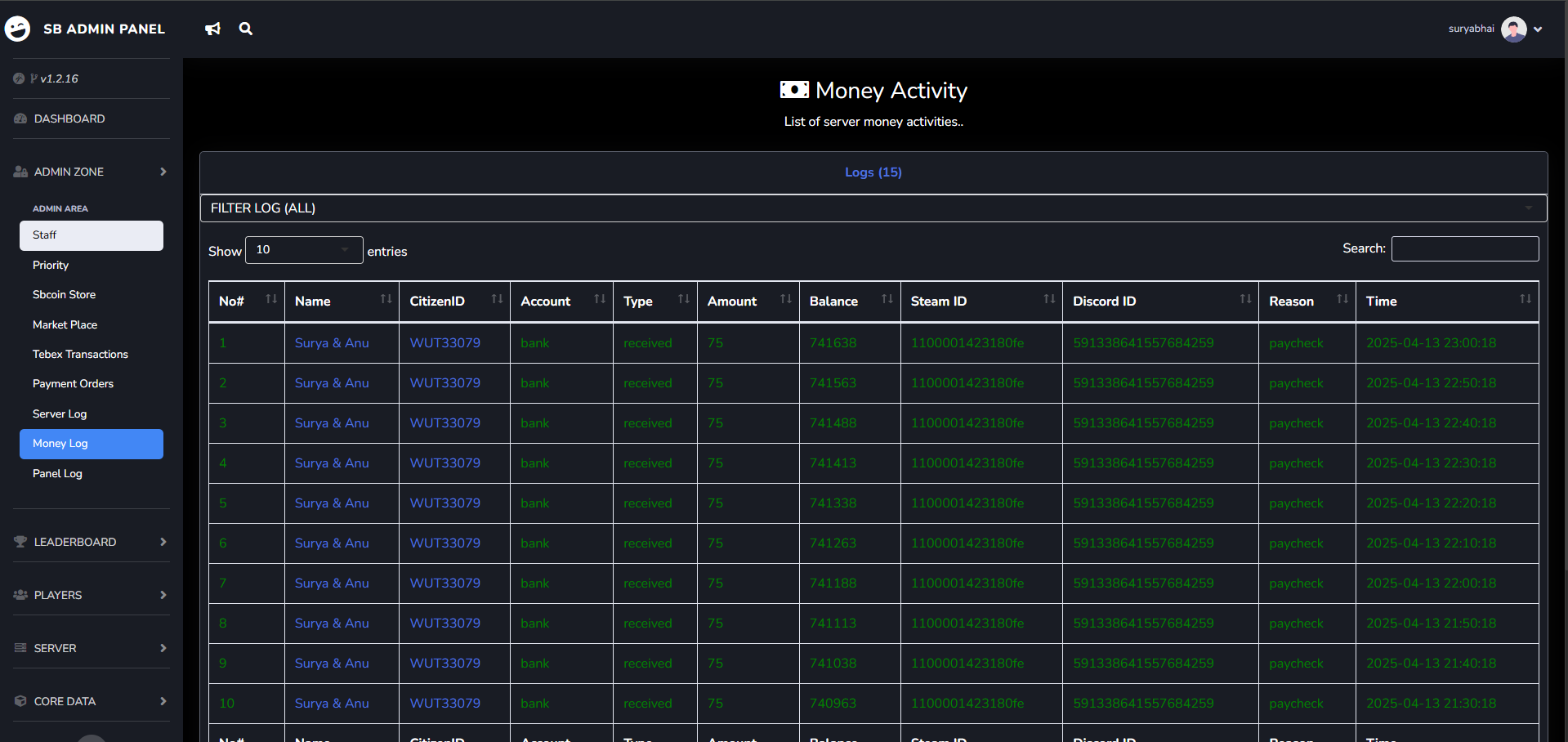 [PAID][QBCore/QBox] SB Admin Panel - Revolutionary FiveM Server ...