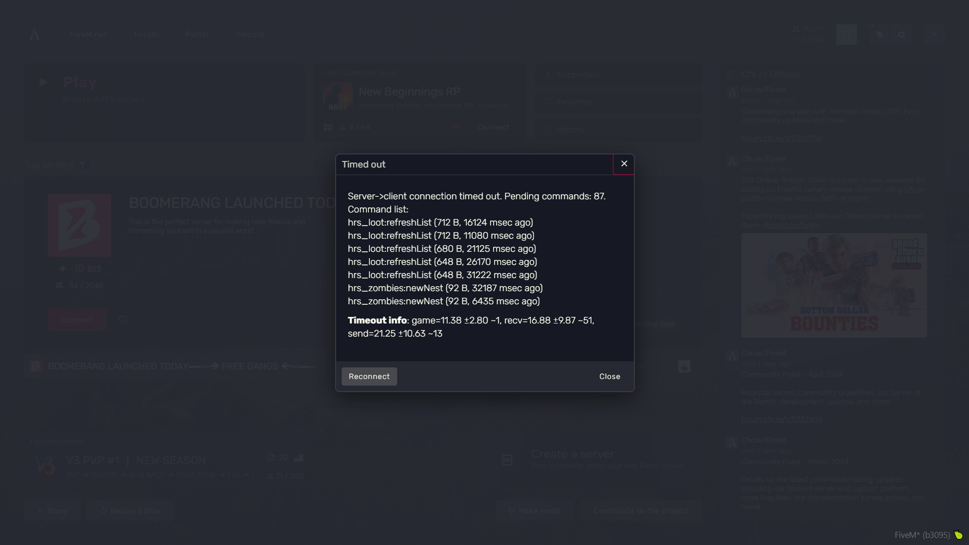 HRS Loot timeout errors - QBCore - Cfx.re Community