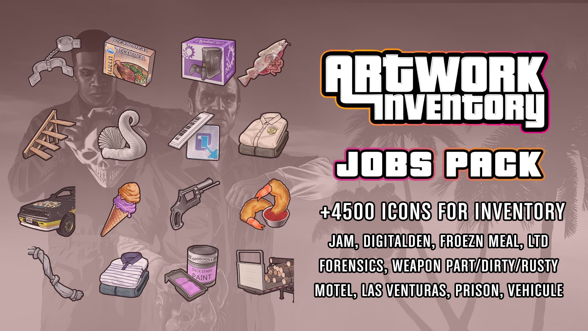 +4000 Inventory Icons Item (Car, LTD, hotel, digitalden, Weapon part ...