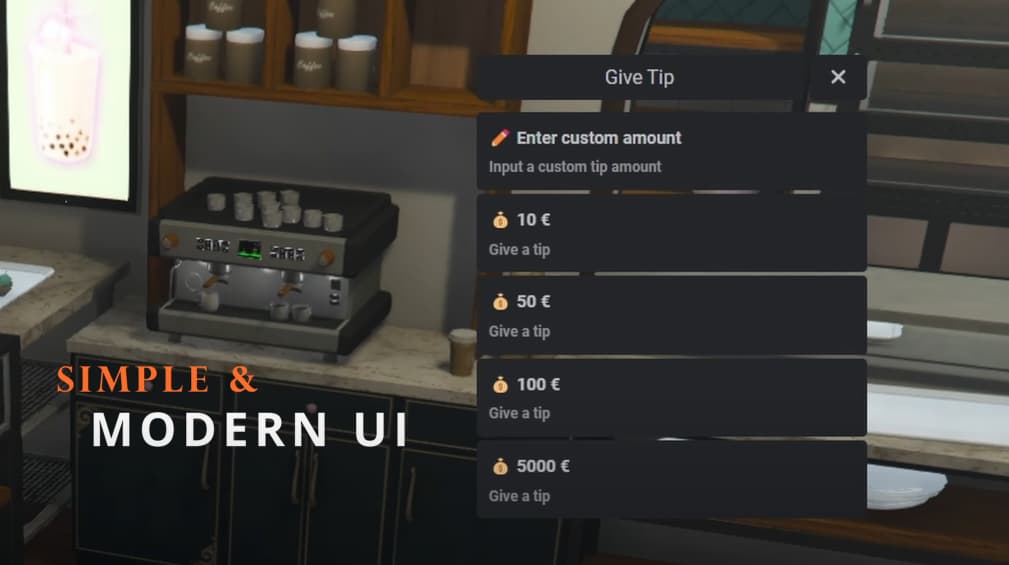 [ESX/QB] FiveM - Tipping System For Jobs - FiveM Releases - Cfx.re ...