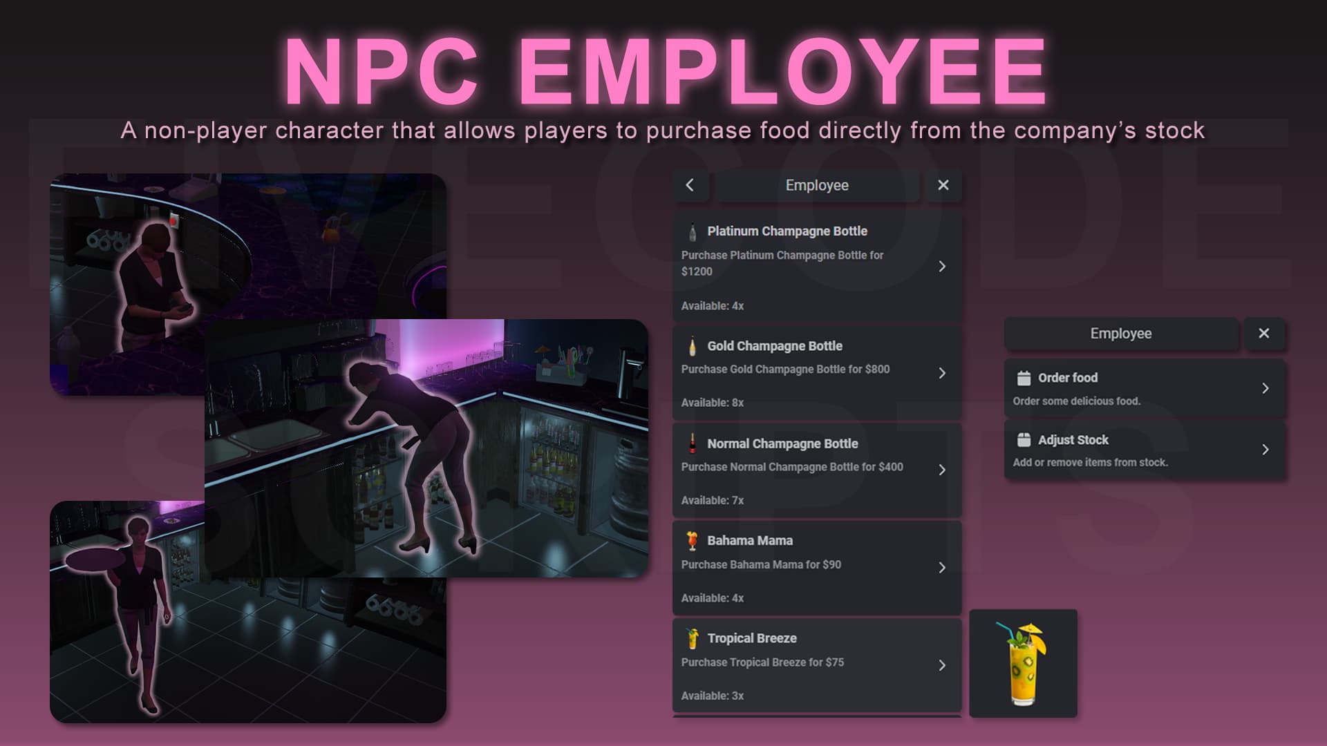 [PAID][ESX/QB/QBOX] Bahama Mamas Job - Advanced FiveM Job Script - FiveM Releases - Cfx.re Community