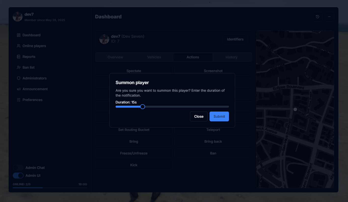 Admin Menu - Highly customizable (actually), Any framework! - Page 2 - FiveM Releases - Cfx.re ...