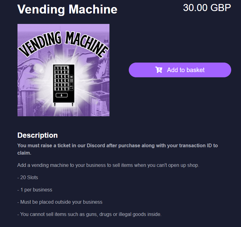 [Free] Ownable Vending Machines - FiveM Releases - Cfx.re Community