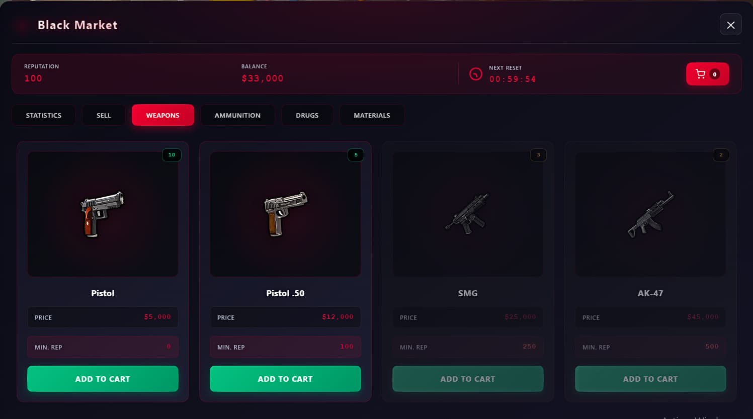 PBlackmarket Script - FiveM ESX/QB - FiveM Releases - Cfx.re Community