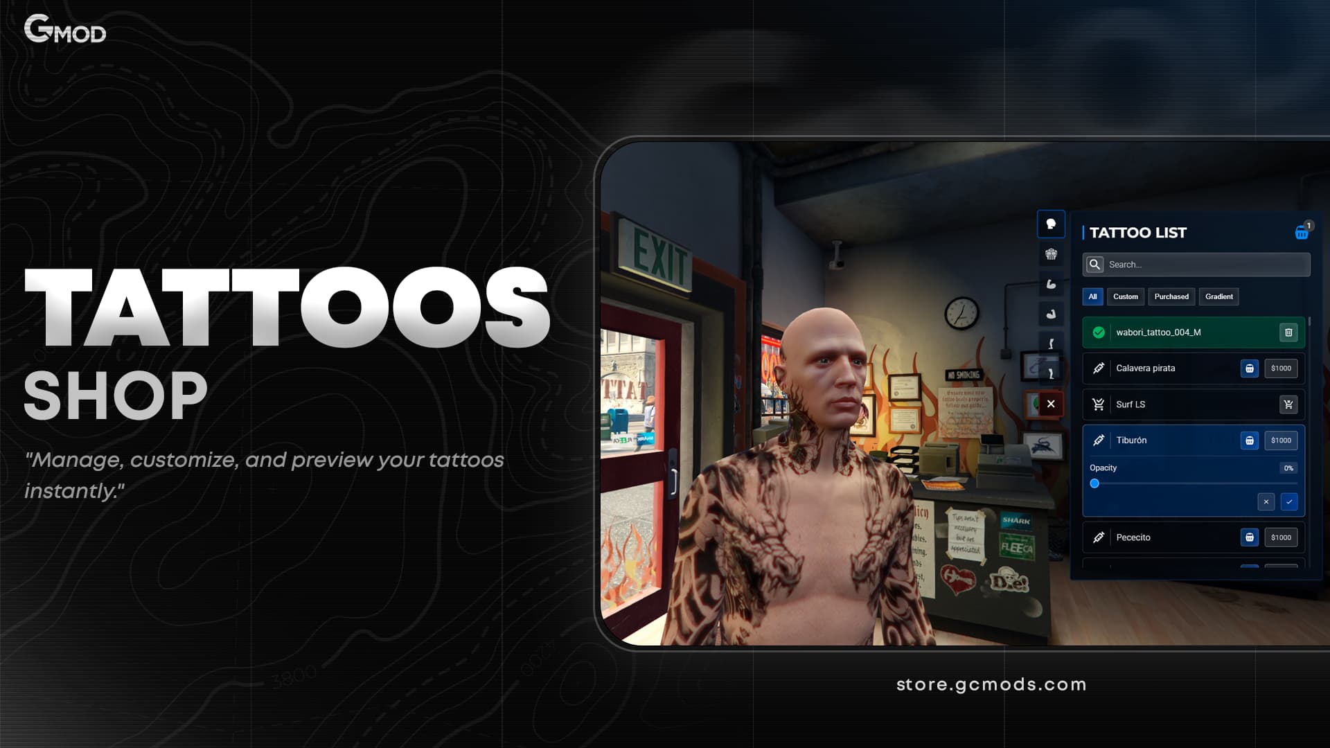 Tattoos Shop - FiveM Releases - Cfx.re Community
