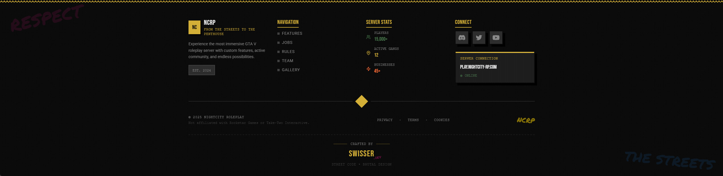 FiveM Streetstyle Website Template | Swisser-Web-03 - FiveM Releases ...