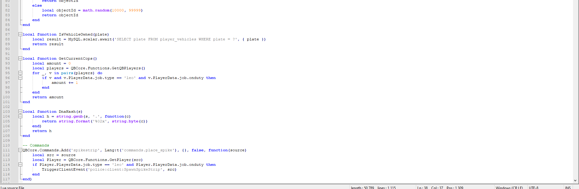 How do i fix the errors with qb-policejob? its signaling like 15 and 95 ...