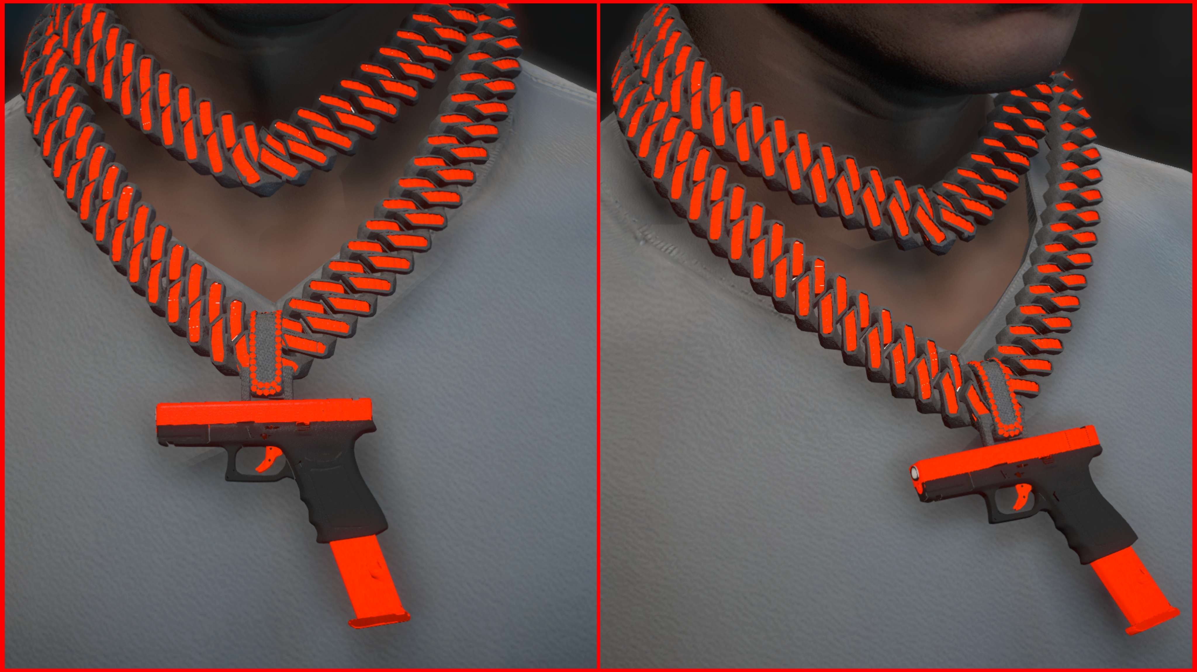 [CHAIN] [PAID] Double Cuban Red Gun Glowing Chain - FiveM Releases ...