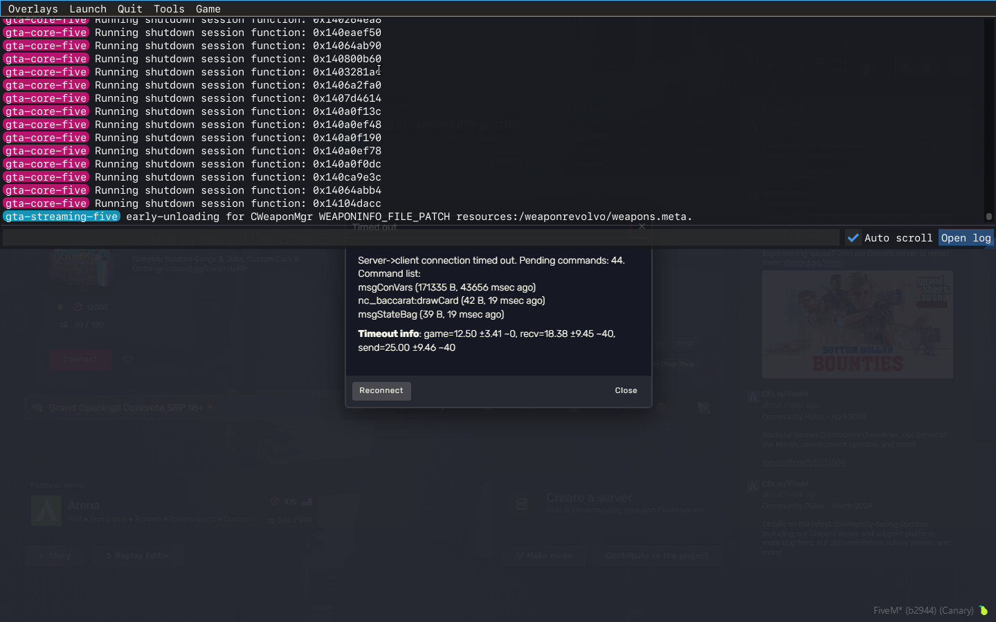 Connection Timeout - FiveM Client Support - Cfx.re Community