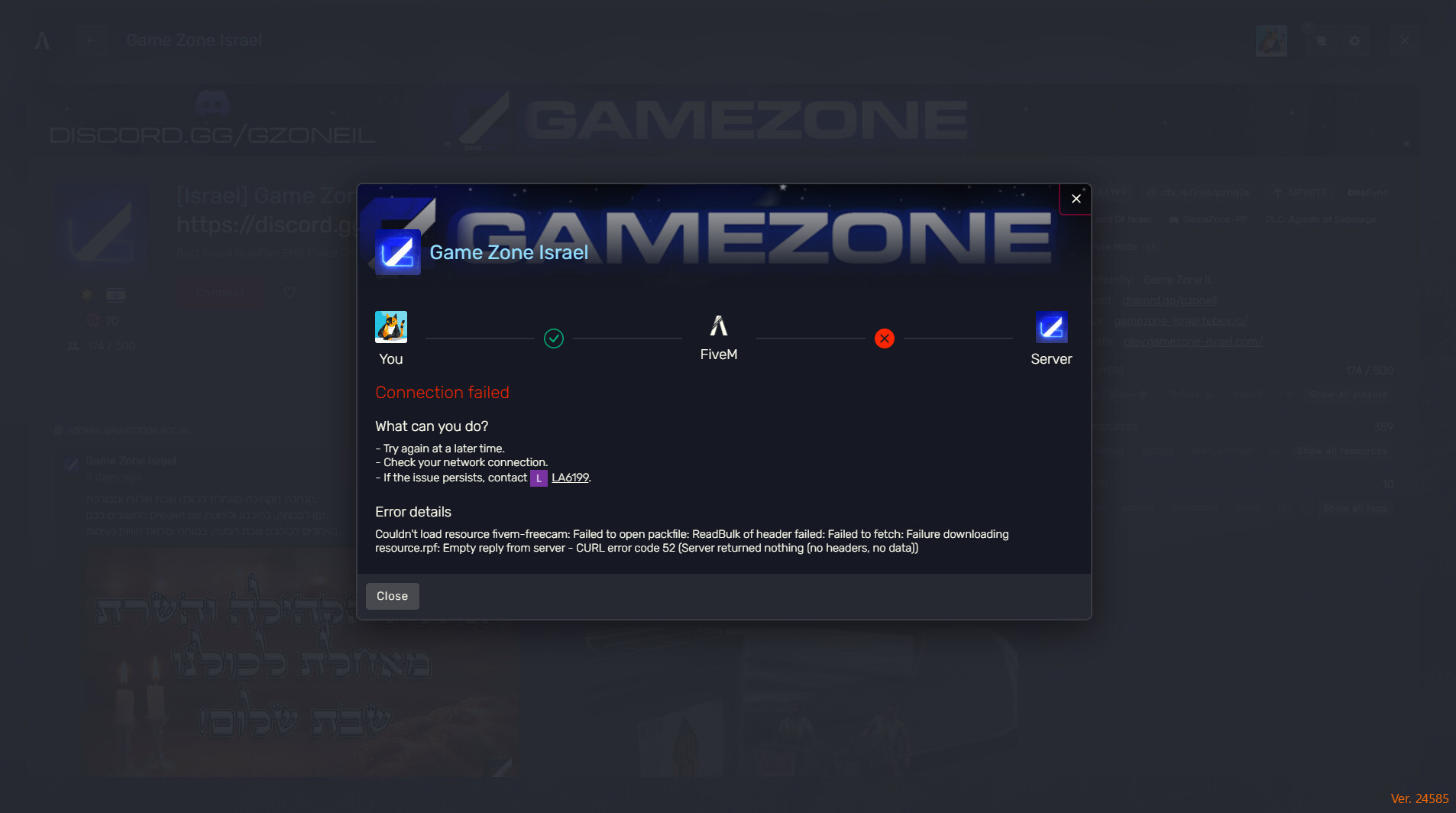 Not being able to join servers - FiveM Client Support - Cfx.re Community