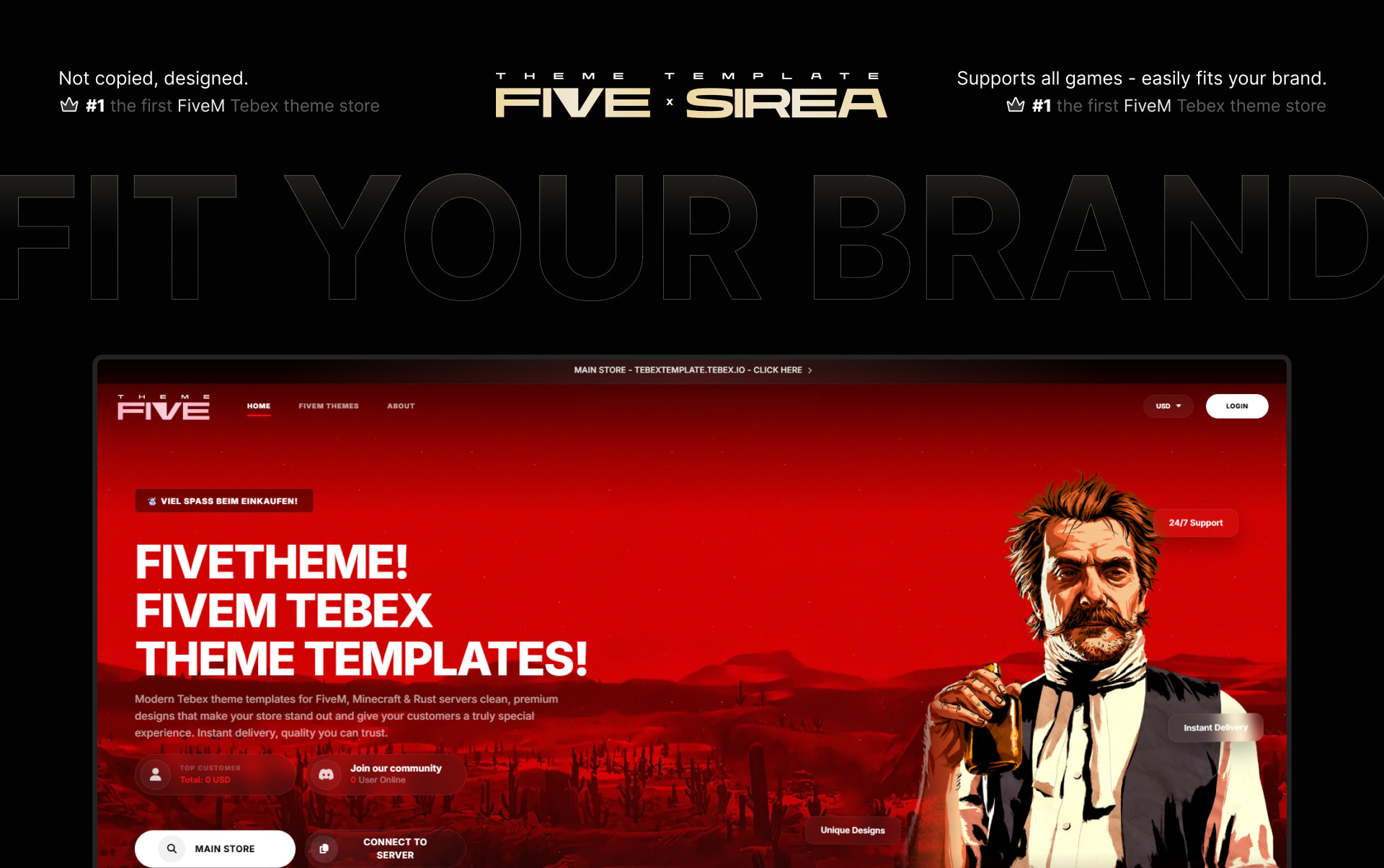 Tebex FiveM GRUNGE Theme Template | FiveM Tebex Store Template - FiveM ...