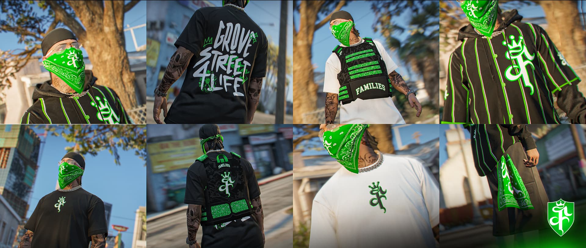 🟢 Families Gang Clothing | Male + Female [PAID][CLOTH] - FiveM Releases ...