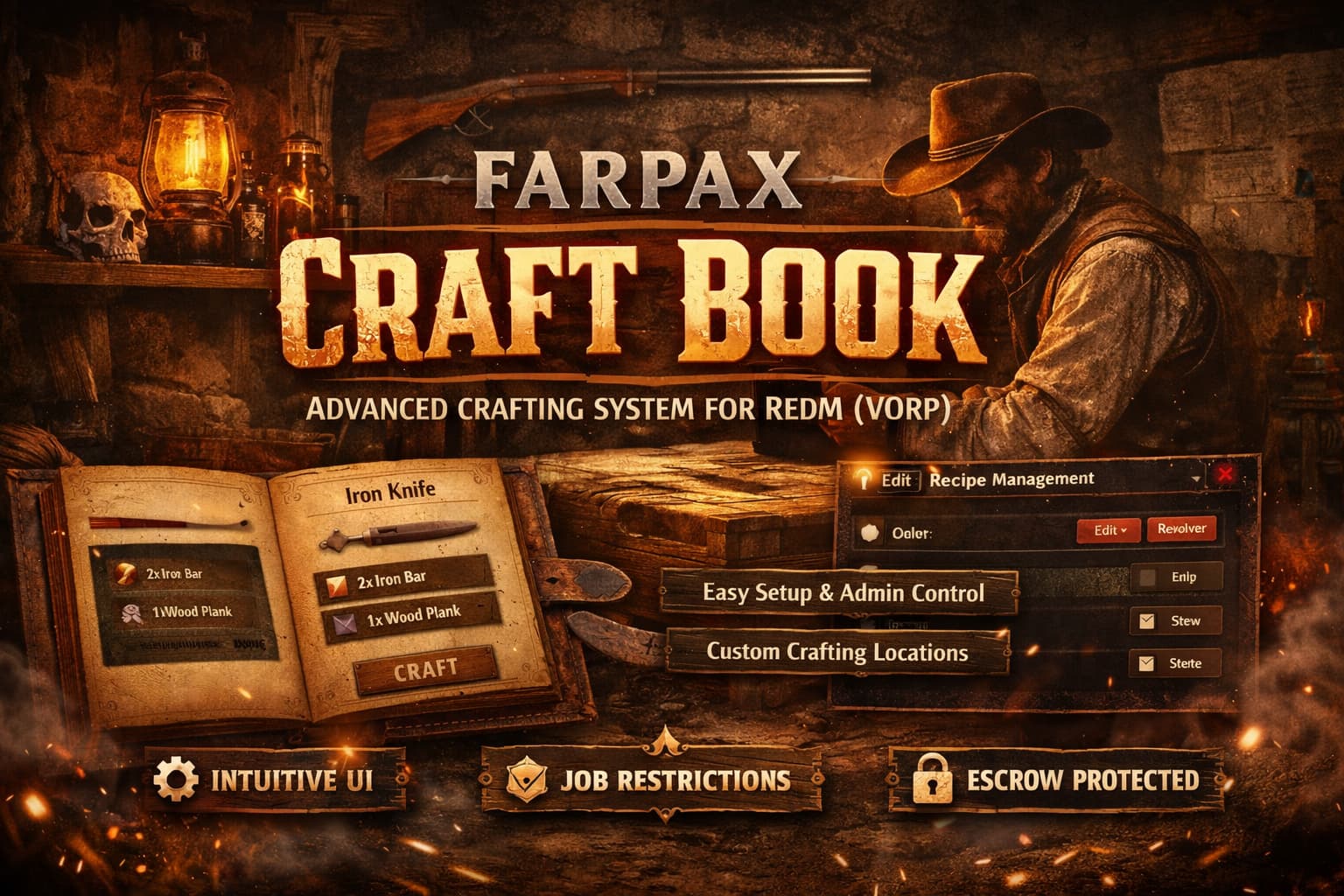 Farpax Craft Book - Advanced Crafting System for RedM/FiveM - RedM ...