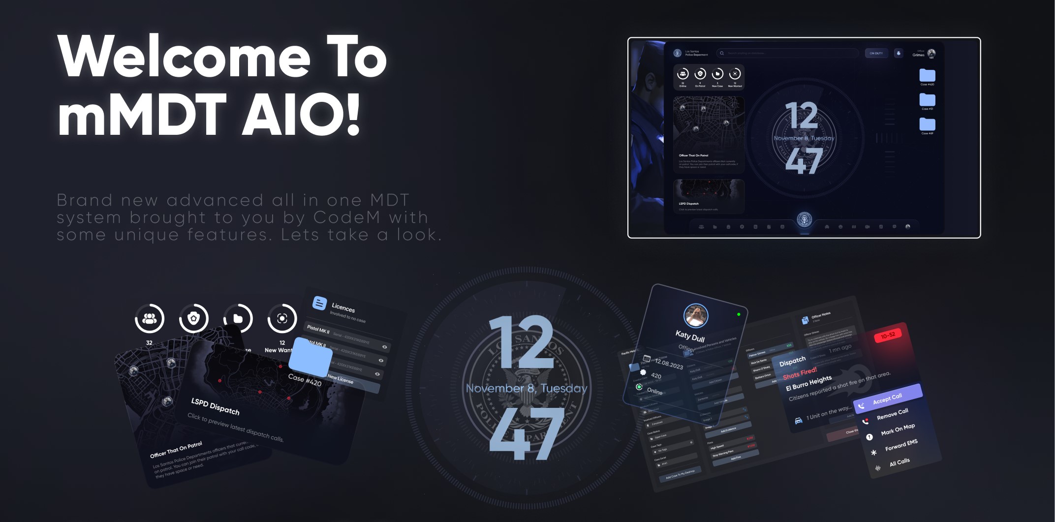 CodeM mMDT All In One (Most Detailed MDT) - FiveM Releases - Cfx.re ...