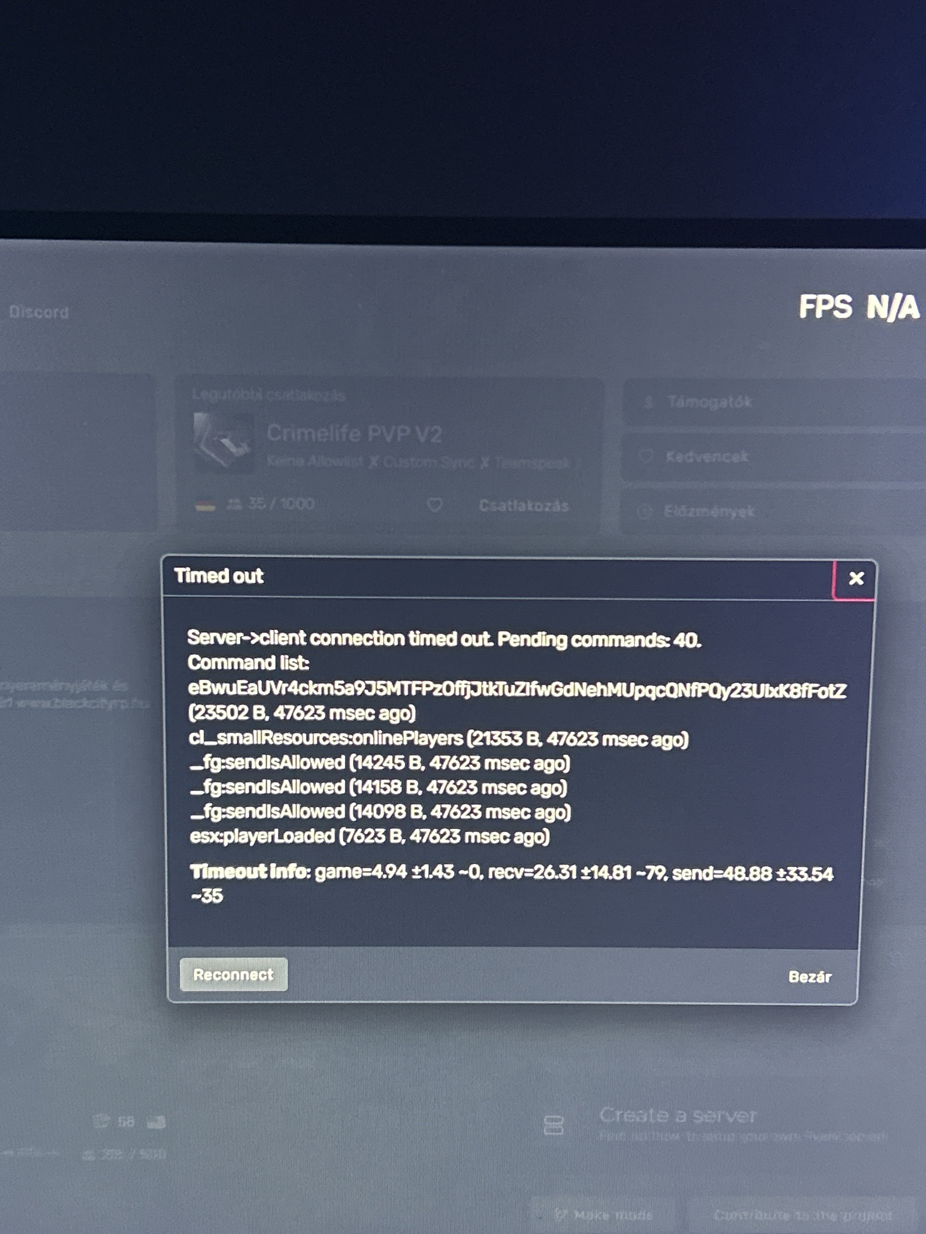 Fivem timeout - FiveM Client Support - Cfx.re Community
