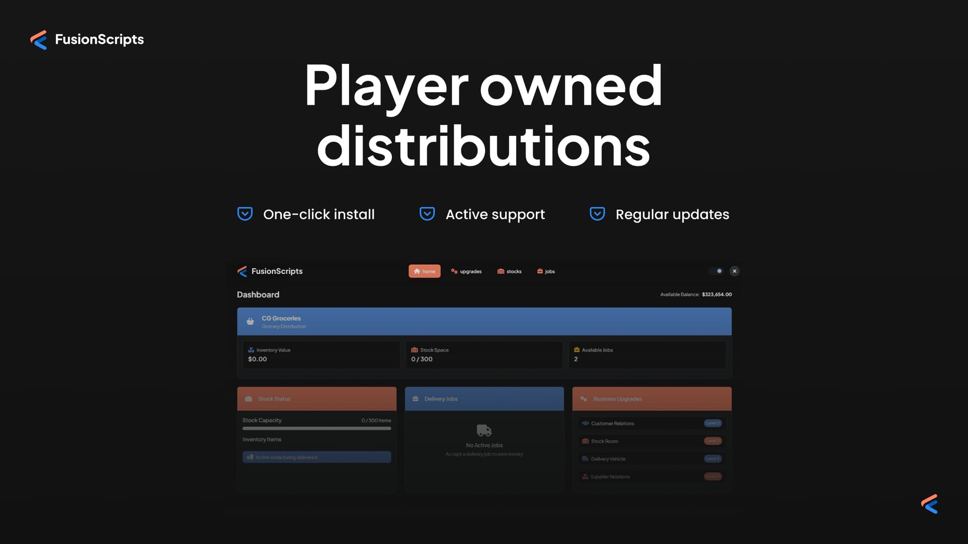 Player owned distributions - Interactive UI, Fully in-game manageable, extensive config - FiveM ...