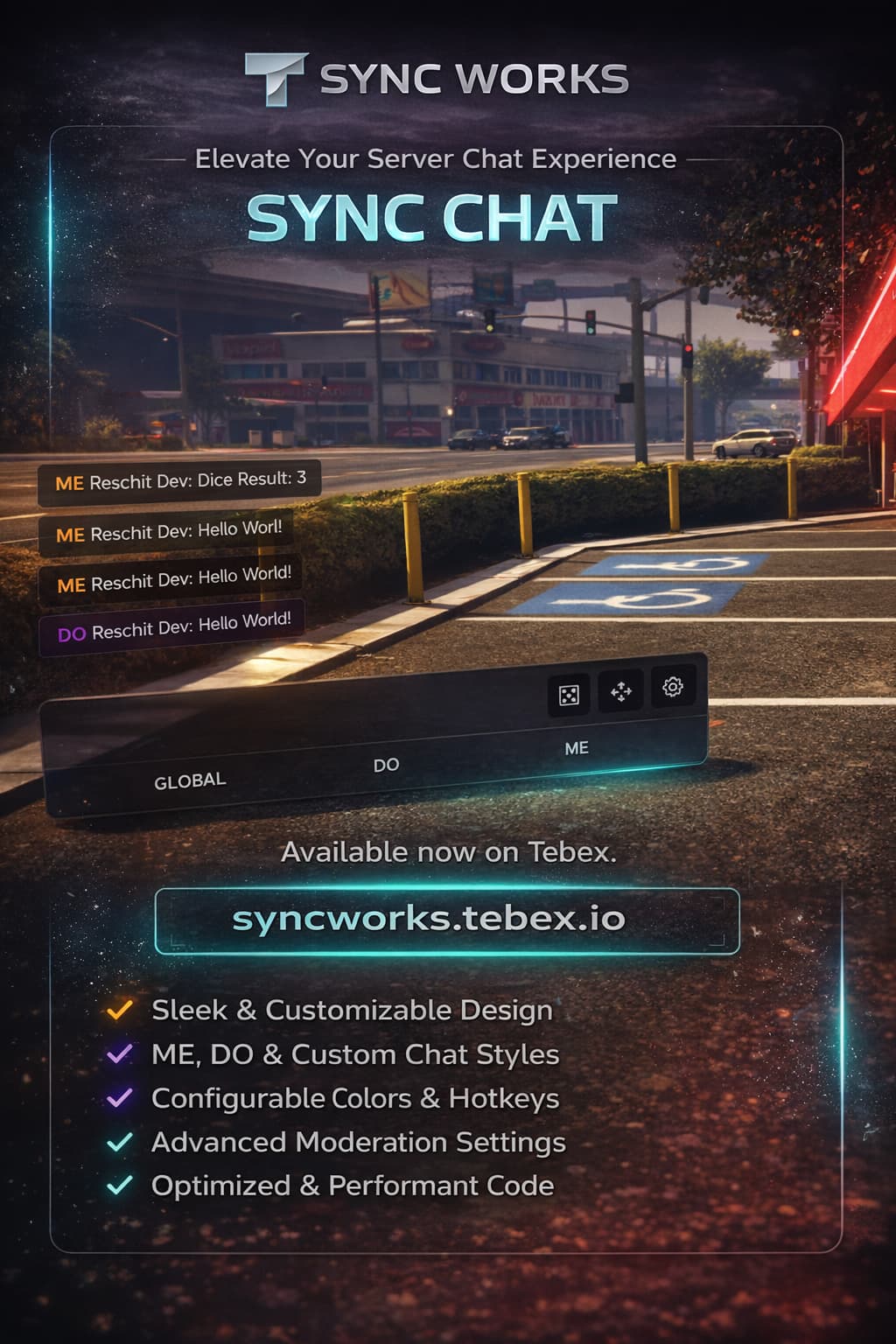 PAID - Modern Chat & 3DME | SyncWorks | VAG - Premium FiveM scripts, FiveM mods, and FiveM leaks
