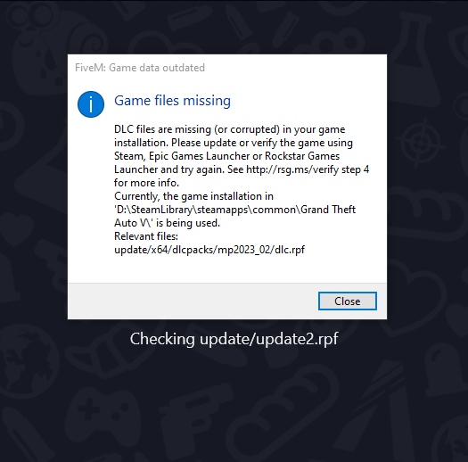 FIVEM Error - FiveM Client Support - Cfx.re Community