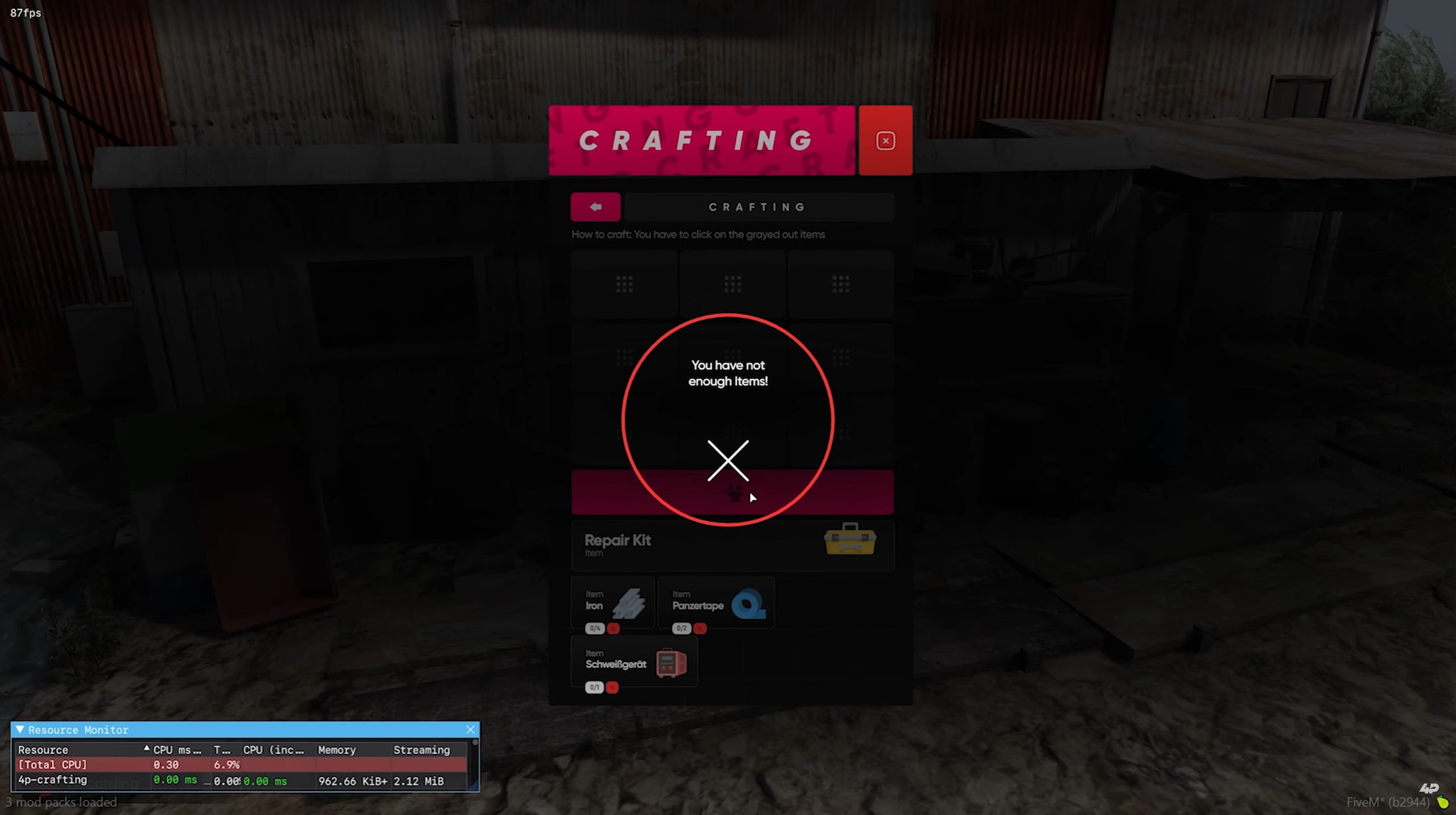 Crafting System | Fully Customizable Crafting Stations & Recipes! - FiveM Releases - Cfx.re ...