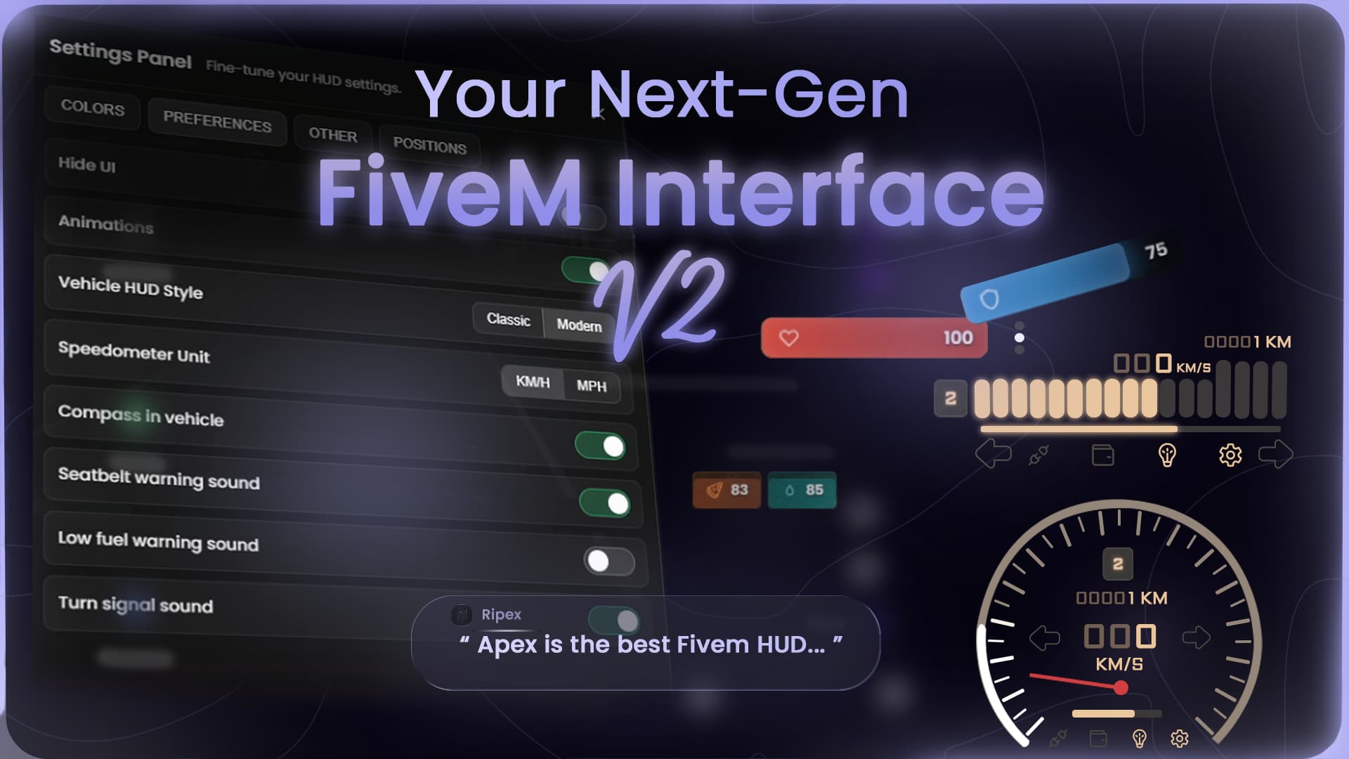 APEX HUD V2 – The Most Immersive FiveM HUD Experience | QBCore & ESX ...