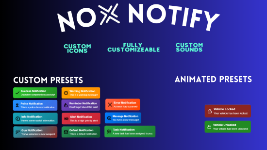 [PAID] [ESX ONLY] Nox Notify – Fully Customizable Notification System ...