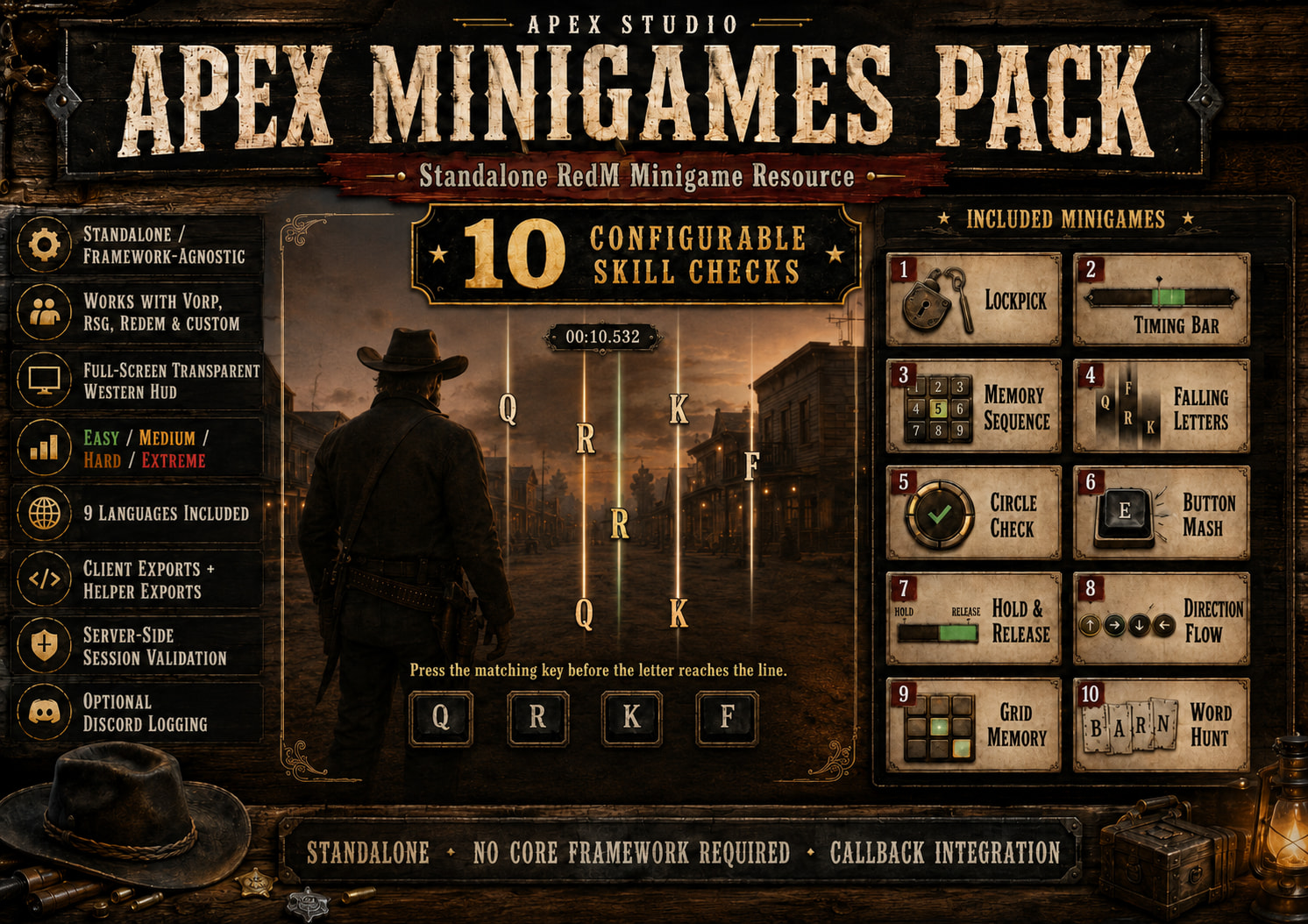 [PAID] Apex Minigames Pack | 10 RedM Skillchecks & Minigames ...